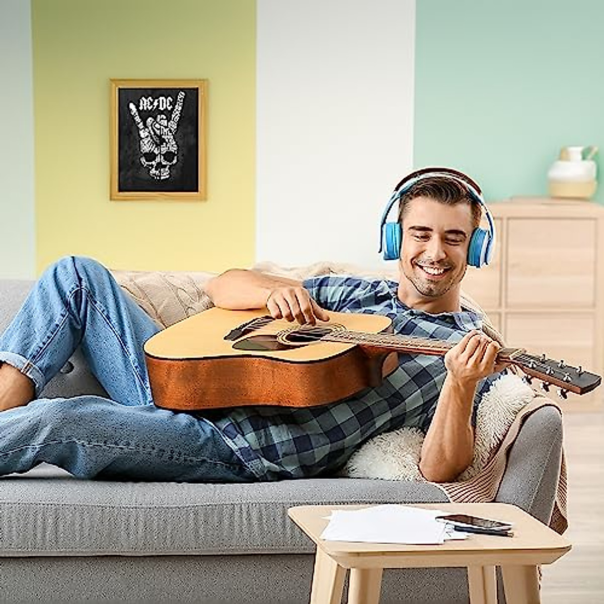 AC/DC Band - Highway To Hell, Iconic Rock Band Song Print, Music Wall Art Decor For Music Room Decor, Studio Decor, Office Decor, Man Cave & Living Room Decor, Unframed Wall Print - 8x10"