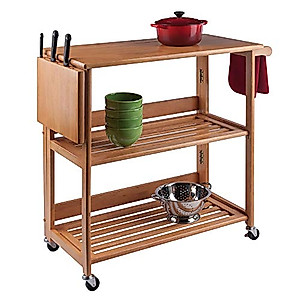 Winsome Radley Kitchen Cart, Light Oak