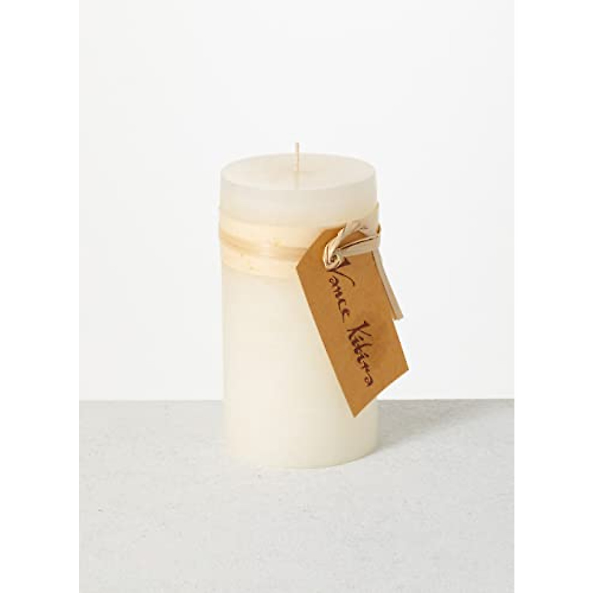 Sullivans Vance Kitira Pillar Candles Set of 2, 6-Inch Off-White Candle Sets, Clean-Burning, Environmental-Friendly, Unscented, Hand-Poured Wax Candles, Home Décor (CT246MWKIT)
