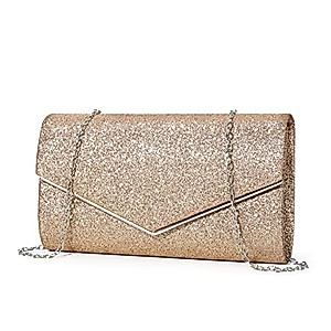 Bride Purse Wedding Purses for Women Bride Clutch Purse Bridal Purse Silver Clutch Prom Purses and Handbags Silver Evening Clutch Bridal Gold Clutch Gold Purses for Women Silver Handbag (Champagne)