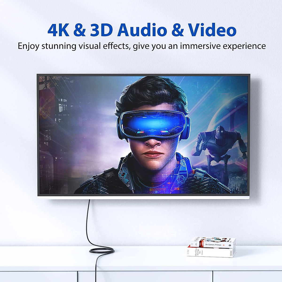 UVOOI DisplayPort to DisplayPort Cable 3-Pack, 6 Feet, 4K Display Port DP to DP Cord 6FT [4K@60Hz, 2K@165Hz, 2K@144Hz] Compatible with All Display Port Devices