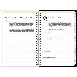 Blue Sky Day Designer for 2023-2024 Academic Year Weekly and Monthly Planner, 5' x 8', Flexible Cover, Wirebound, Peyton Navy (107927-A24)