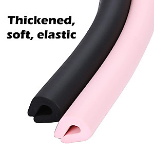 6.5Ft U-Shape Baby Proofing Edge and Corner Protector Thickened Edge Corner Bumper Guard Cutable Soft Furniture Table Protector Child Elder Proof Bumper with Adhesive Tape for Table Cabinet Drawer