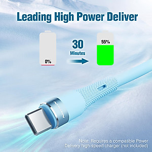 Nillkin USB C to USB C Cable, [Liquid Silicone, 4FT], 60W Type C Fast Charging Cable for iPhone 15/15 Pro/15 Plus/15 Pro Max, Samsung Galaxy S23, iPad Pro 2021, iPad Air 4, MacBook Pro 2020 Purple