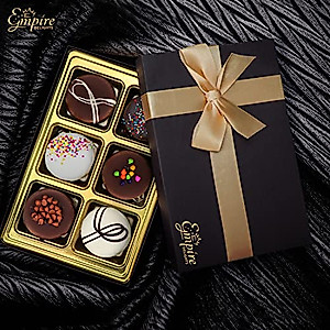 Gourmet Cookies Gift Basket - Delicious Chocolate Gift Basket Great for Birthday Treats for Women and Men - Fancy Chocolate Covered Cookies for Gifting, 6 Count