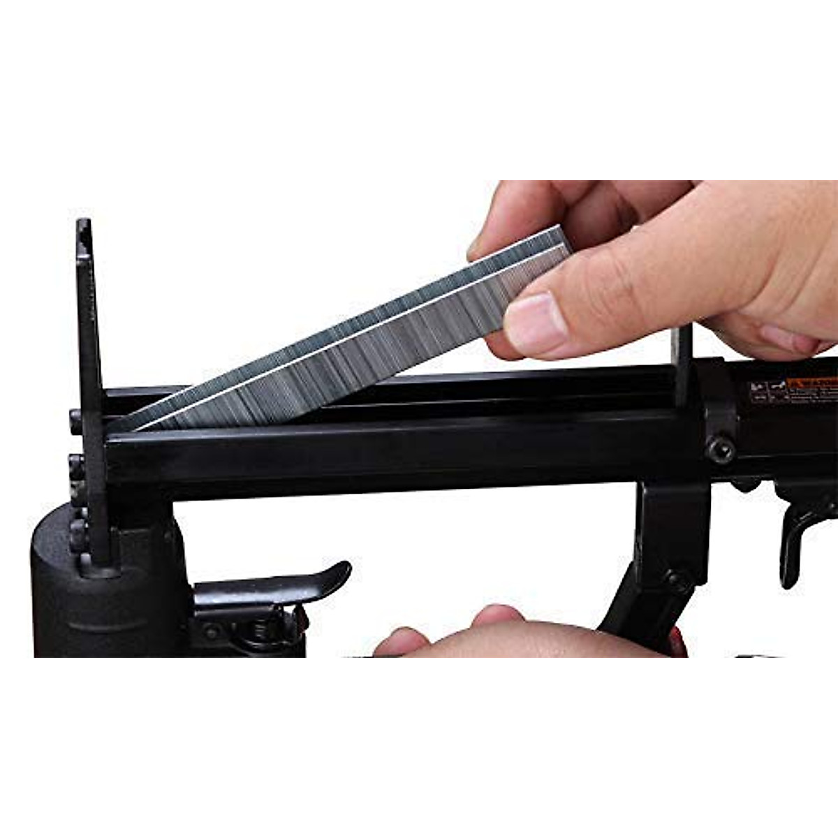 3PLUS H7116LSP-KT 22 Gauge 3/8-Inch Crown Pneumatic Upholstery Stapler with Long Nose, Air Stapler Kit, with 6000 Staples, 1/4-Inch to 5/8-Inch