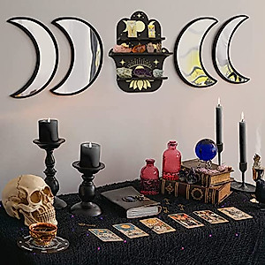 Wooden Hamsa Hand Crystal Shelf For Crystals & Tarot Cards, Tarot Card Holder Witchy Gift, Standing Display or Wall Mounted Crystal Holder, Witch Wiccan Room Decor, Hand of Fatima Evil Eye Wall Decor