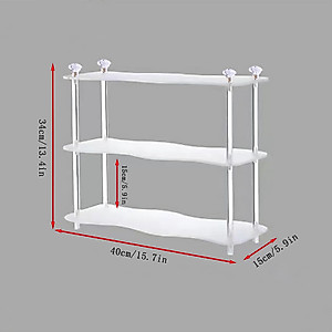 QIXIN Acrylic countertop Organizer, 3-Layer Acrylic Bathroom Sink Organizer countertop Vanity Shelf Cosmetic Perfume Display Shelf (Matte Color)