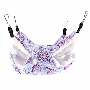 balacoo Pet Small Animal Hanging Hammock Bunk Bed for Ferret Hamster Parrot Rat Guinea Pig Mice Chinchilla Flying Squirrel Sleep Nap Sack Cage Swinging Bed Hideout