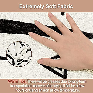 Bathroom Rug 3' X 4.3' Evil Eye Palmistry Rug Kids Rug for Bedroom Rug Aesthetic Washable Boho Area Rug for Kids Room Soft Black and White Nursery Rug Play Carpet for Playroom Dorm Living Room Decor