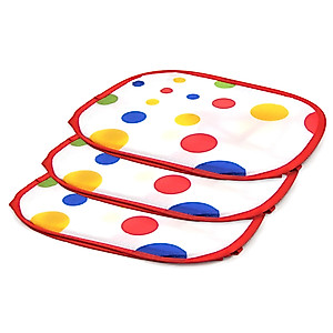 eWonderWorld 3 Piece Collapsible Fabric Hamper Pop up Laundry Basket Kids Polka Dot Theme Toy Storage Bin - Durable Hamper for Clothes and Toys, Basket for Nursery,Bedroom,Closet