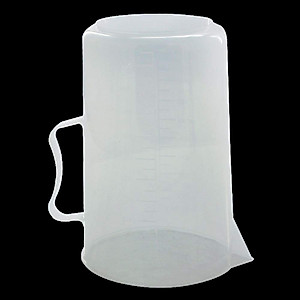 Aicosineg Lab Graduated Beakers Plastic Measuring Cup 2000ml Transparent Measuring Cup Measure Liquid and Baking Items with Handle and Spout for School Laboratory, Pouring Cup,or Kitchen 1 Pcs