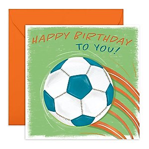 CENTRAL 23 Football Birthday Cards For Son Daughter - Son Birthday Cards - Happy Birthday Cards - Sports Soccer - Nephew Birthday Card - Gifts For Grandson - Comes With Fun Stickers