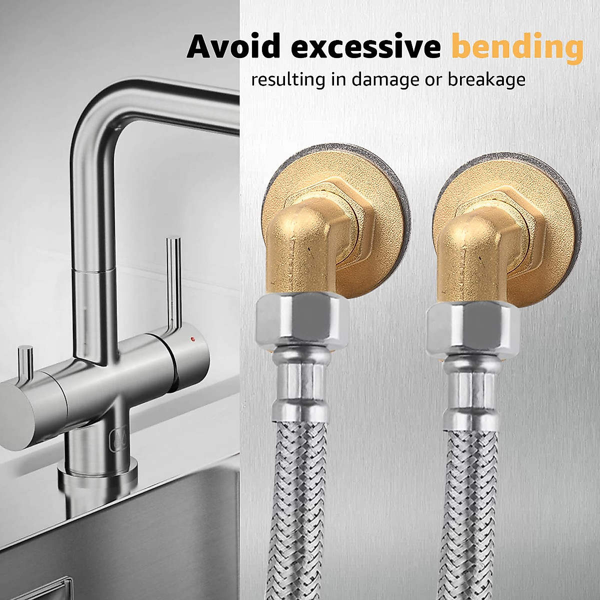 Aomitop 1/2 IPS and G1/2 Faucet Installation kit for Wall Mount Commercial Faucet,backsplash Mount Set