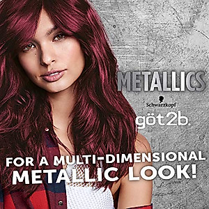Schwarzkopf Got2b Metallics Permanent Hair Color, M68 Dark Ruby