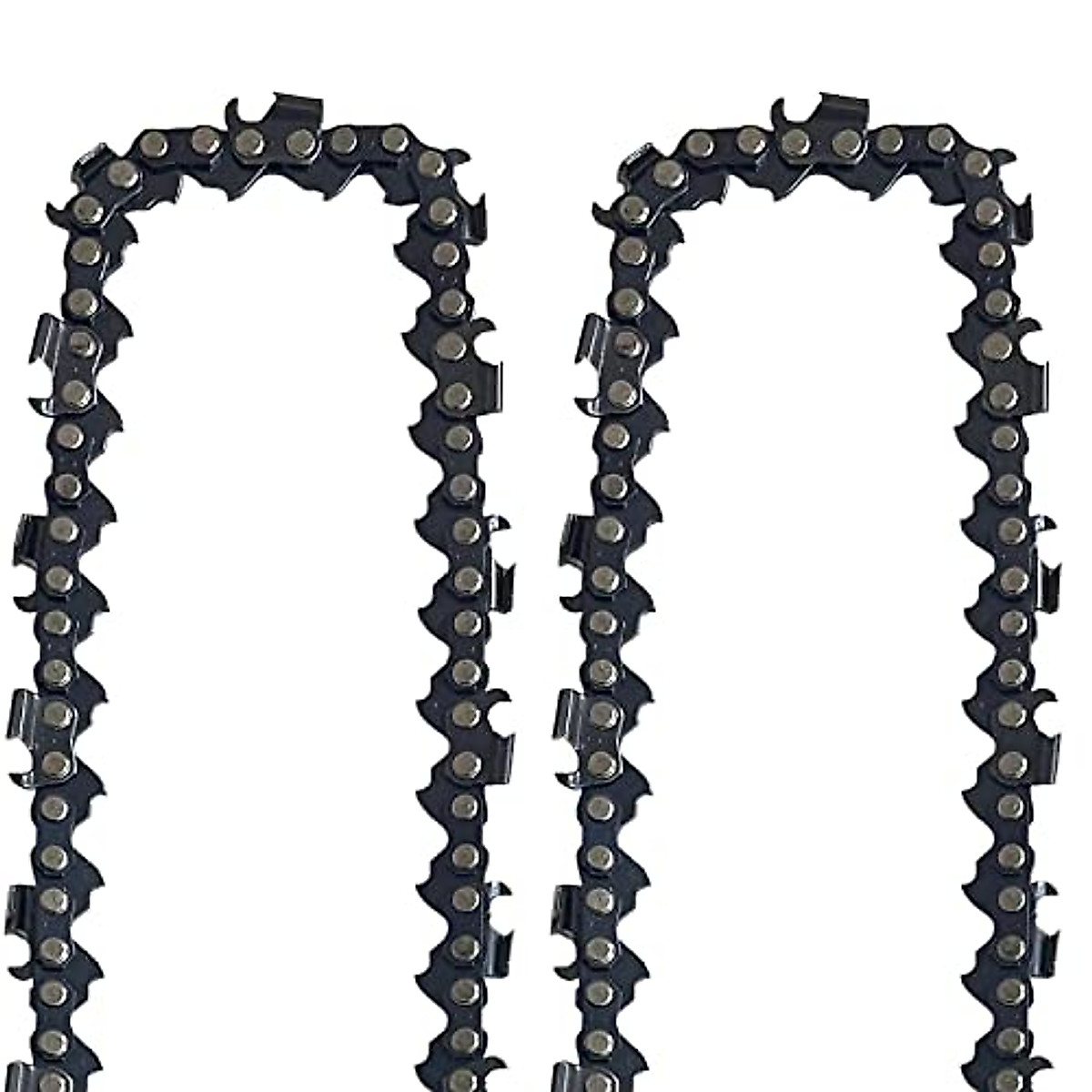 Opuladuo 2PC 10-inch Replacement Chain for Greenworks PS80L210, PS80L00, PS60L210, PS60L00 Pole Saw - 1/4" - .050" - 58 DL