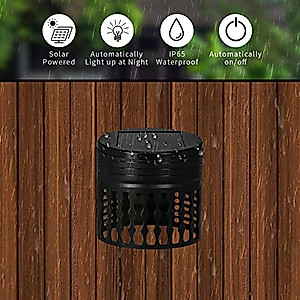 Anordsem Solar Deck Lights, 4 Pack Solar Fence Lights with Warm White and RGB Lock Mode,Waterproof Solar Garden Decorative Lights for Fence, Patio, Deck, Yard, Stairs