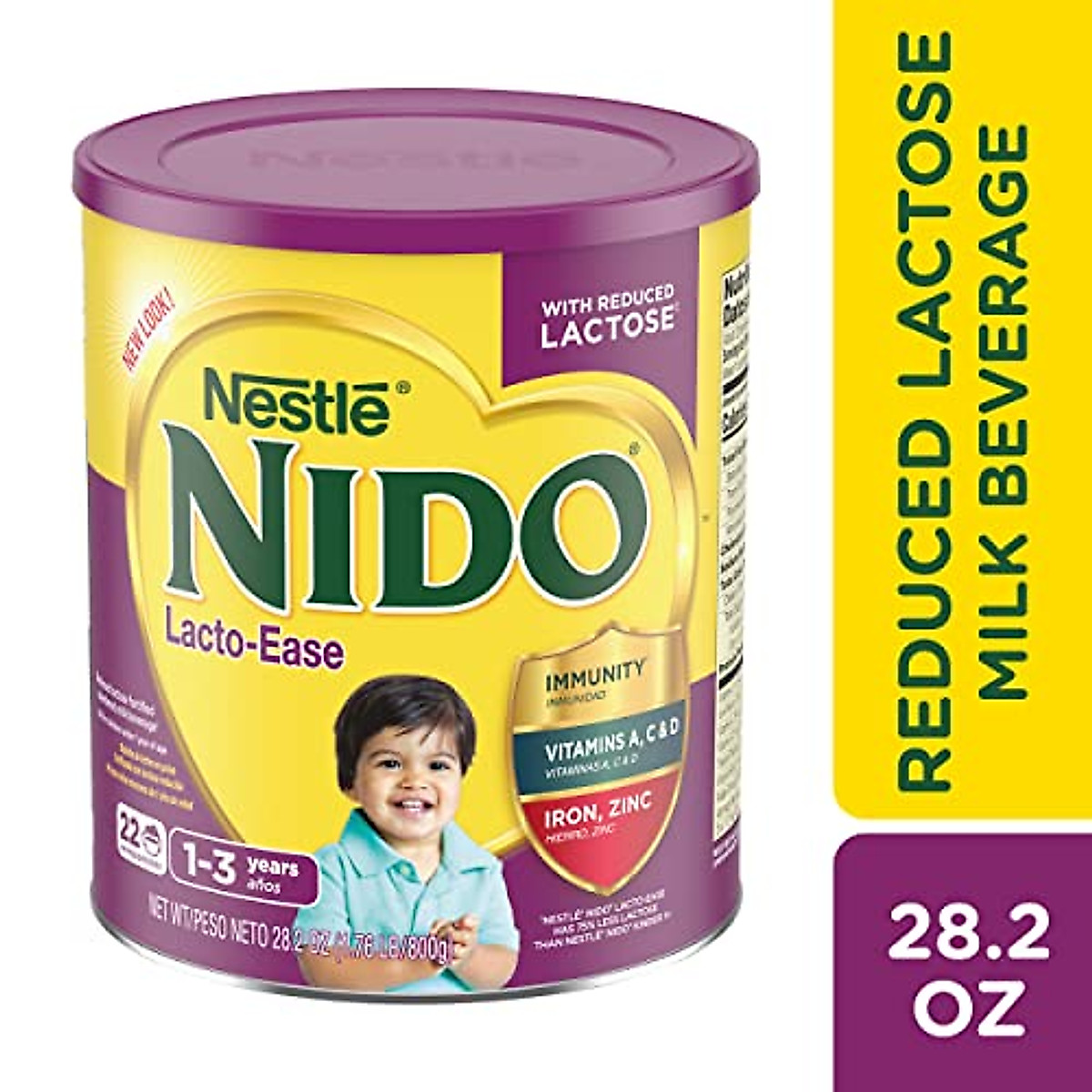 Nestle NIDO Lacto-Ease Toddler Powdered Milk Beverage - 28.2 Oz Canister - Toddler Drink Mix