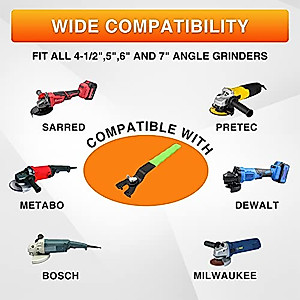 PRETEC Adjustable Angle Grinder Pin Wrench Lock-Nut Spanner Grinder Wrench Universal with 2 Pairs Work Gloves,Compatible 4/5/6/7/9 Inch Angle Grinder for Dewalt Makita