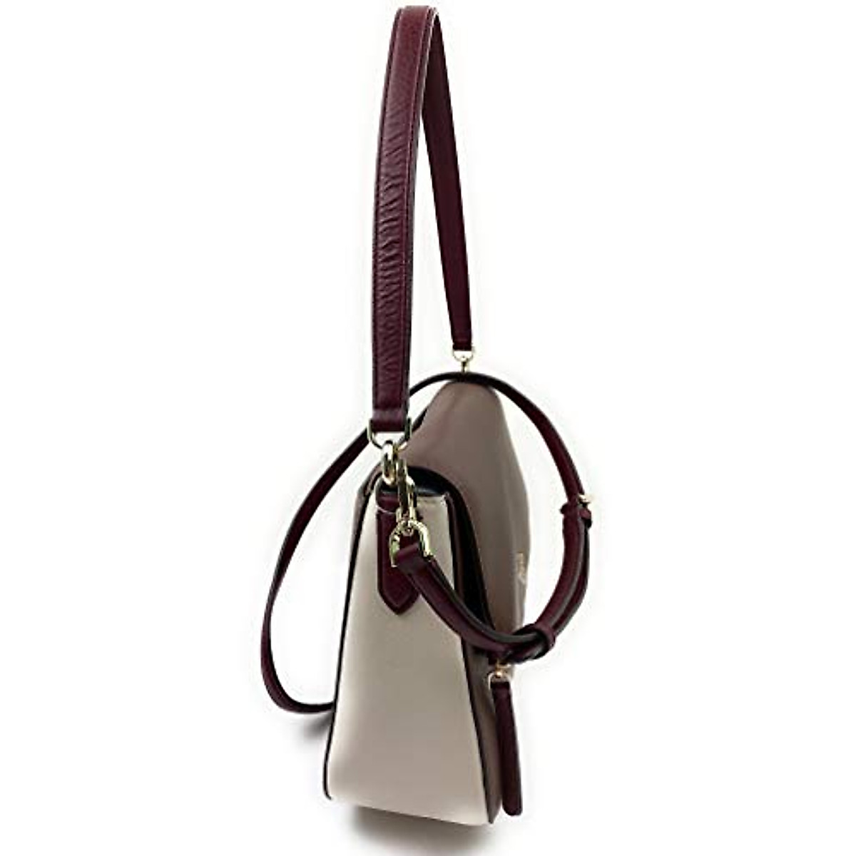 Kate Spade New York Jackson Soft Pebbled Leather Medium Flap Shoulder bag (Neutral Multi)