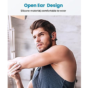 Rumatas Bone Conduction Headphones Bluetooth, Open Ear Headphones with Mic Underwater Swimming Headphones 32GB MP3 & 8Hrs Playtime, Wireless Underwater Earbuds for Swimming, Sports.
