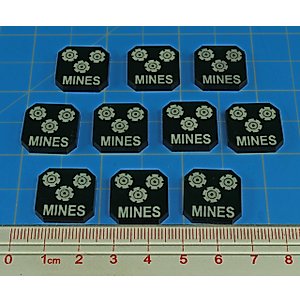 LITKO Ammo Tokens | Compatible with Gaslands Miniatures Game | Legacy | Refueled | Set of 10 | (Mines Ammo)
