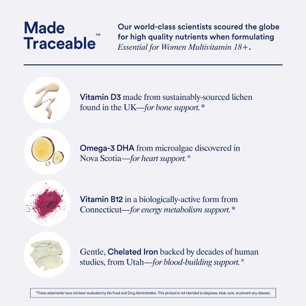 Ritual Multivitamin for Women 18+, Clinical-Backed Multivitamin with Vitamin D3 for Immune Support*, Vegan Omega 3 DHA, B12, Iron, Gluten Free, Non GMO, Mint Essenced, 30 Day Supply, 60 Capsules