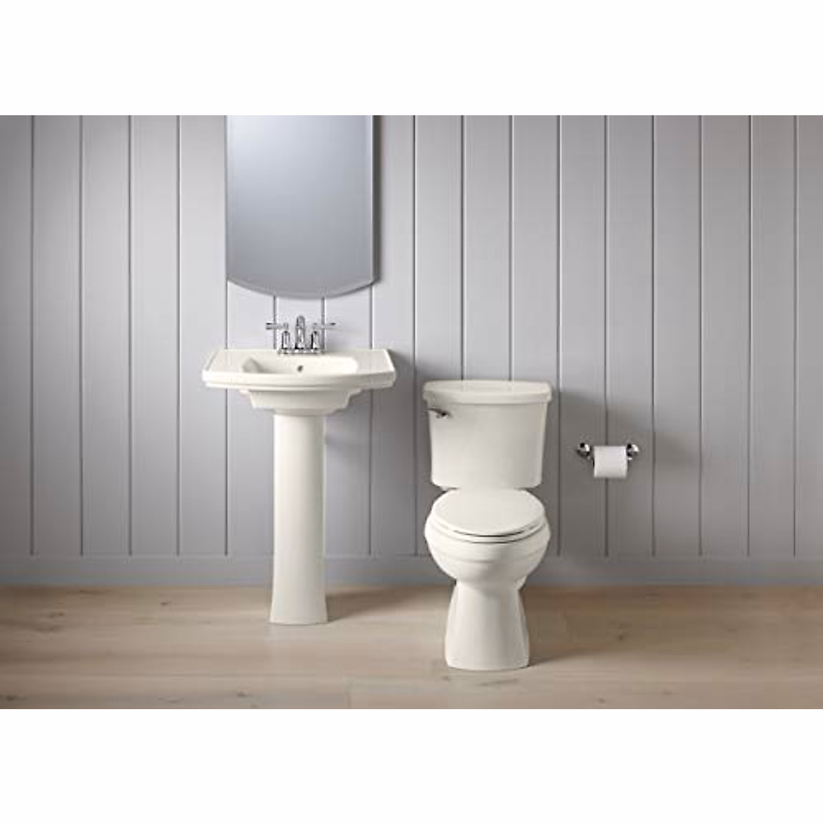KOHLER K-4774-47 Brevia Elongated Toilet Seatwith Quick-Release Hinges and Quick-Attach Hardware for Easy Clean in Biscuit