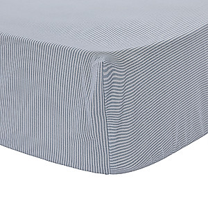 Levtex Baby - Boho Bay Crib Bed Set - Baby Nursery Set - Navy, Blue, Grey and White - Under The Sea - 5 Piece Set Includes Quilt, Two Fitted Sheets, Wall Decal & Skirt/Dust Ruffle