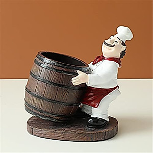 DOUBA Wine Barrel Chef Resin Wine Rack Dining Table bar Living Room Wine Bottle Rack European Furniture Supplies