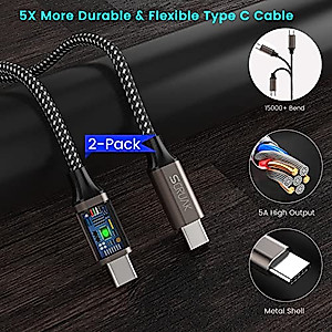 S22 S23 Ultra Charger Type C, SCRUAK 45W PPS Super Fast USB-C Wall/Car Charger for Samsung Galaxy S23 Ultra/S23+/S23/S22 Ultra/S22+/S22/S21/S20/Note 20/Note 10+(with 2X 3.3FT 5A Type C Cable)