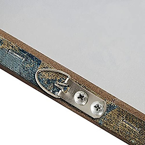 Madison Park Wall Art Living Room Decor - Embelished Gold Foil Triptych Canvas Home Accent Dining, Bathroom Decoration, Ready to Hang Painting for Bedroom, 15" x 35", Midnight Forest Blue 3 Piece