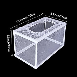 FVIEXE 8PCS Fish Breeder Box for Fish Tank, Net Aquarium Fish Isolation Breeding Box Nylon Mesh Acclimation Hatchery Incubator for Baby Fishes Guppy Fish Fries Shrimp Clownfish Juvenile Betta Platy
