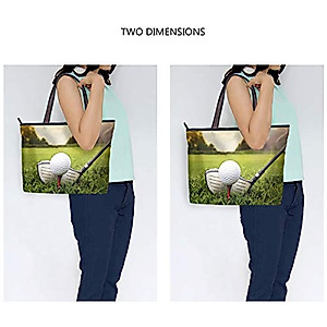 QMXO Sport Ball In Hole Golf Handbags and Purse for Women Tote Bag Large Capacity Top Handle Shopper Shoulder Bag