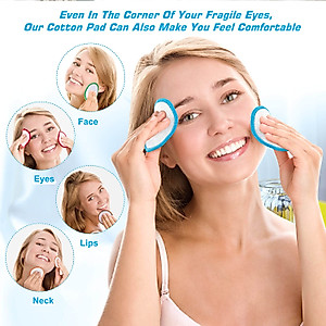 Samtone Reusable Makeup Remover Pads 20 Pack with Cotton Laundry Bag and Round Box – Organic Face Cleansing Reusable Cotton Rounds for Toner, Washable Eco-Friendly Bamboo Cotton Pads Diameter 8cm