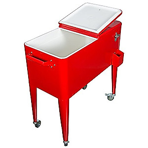 Permasteel 80 Quart Portable Cooler in Red