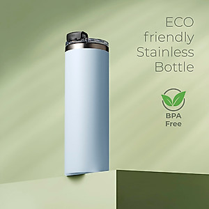 SIPX™ Triple-Insulated Tumblers - 18 Oz. Slim Modern Tumbler With Lid, insulated Cup Keeps Hot For 12 Hours, Stainless Steel Tumbler Made Of Sustainable Material, Coffee Travel Mug (Blue)