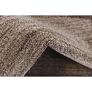 Unique Loom Del Mar Collection Area Rug-Transitional Inspired with Modern Contemporary Design, 6 ft x 6 ft, Light Brown/Beige