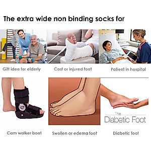 CIRZUEX 2 Pairs Replacement Sock for Air cast Walking Boot Walker Brace - Air Cam Walkers Fracture Boot Orthopedics Socks Cast Boot Sock 2 Pairs