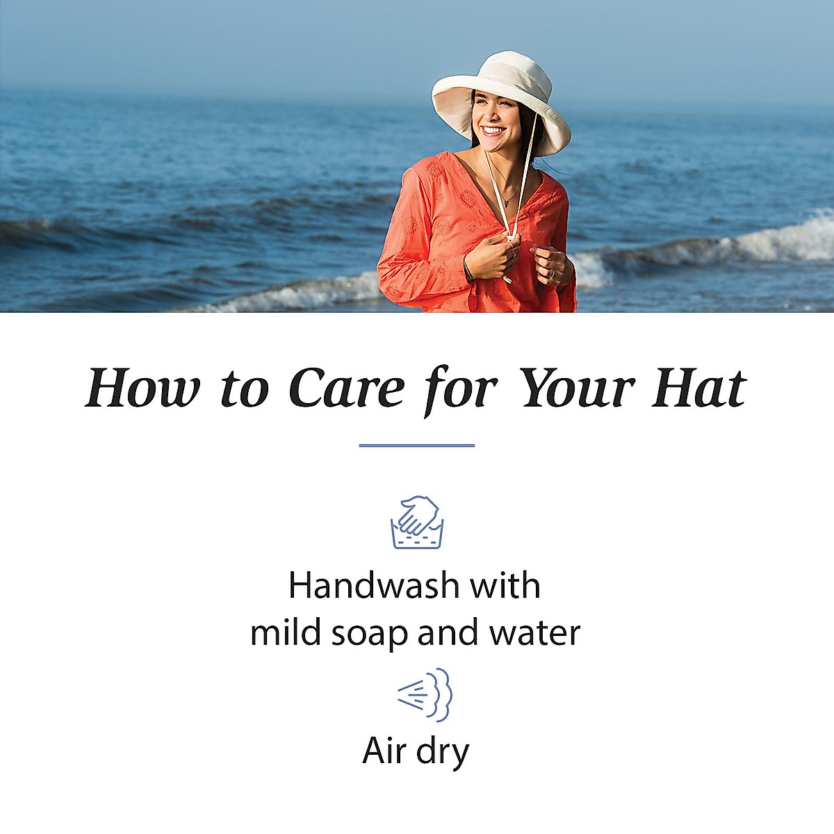 Wallaroo Hat Company – Women’s Seaside Sun Hat – UPF 50+, Wide Brim, Packable Design, Chin Strap and Adjustable Size – Fashionable Sun Hat for Travel, Beach, Poolside and Everyday (Natural)