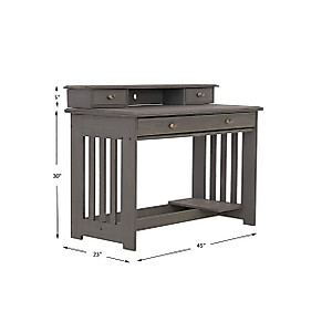 Discovery World Furniture Charcoal Desk, Hutch & Chair