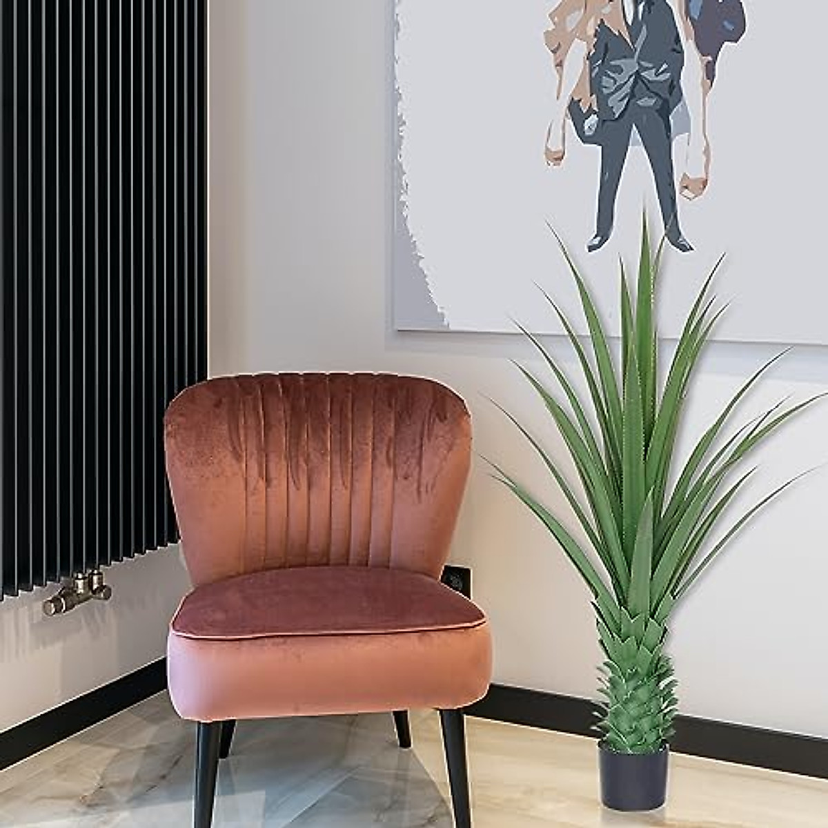 Softflame 48in Artificial Spiked Agave Plant Potted Plants, Artificial Plant with 30 Leaves, Perfect for Home Office Indoor Decoration