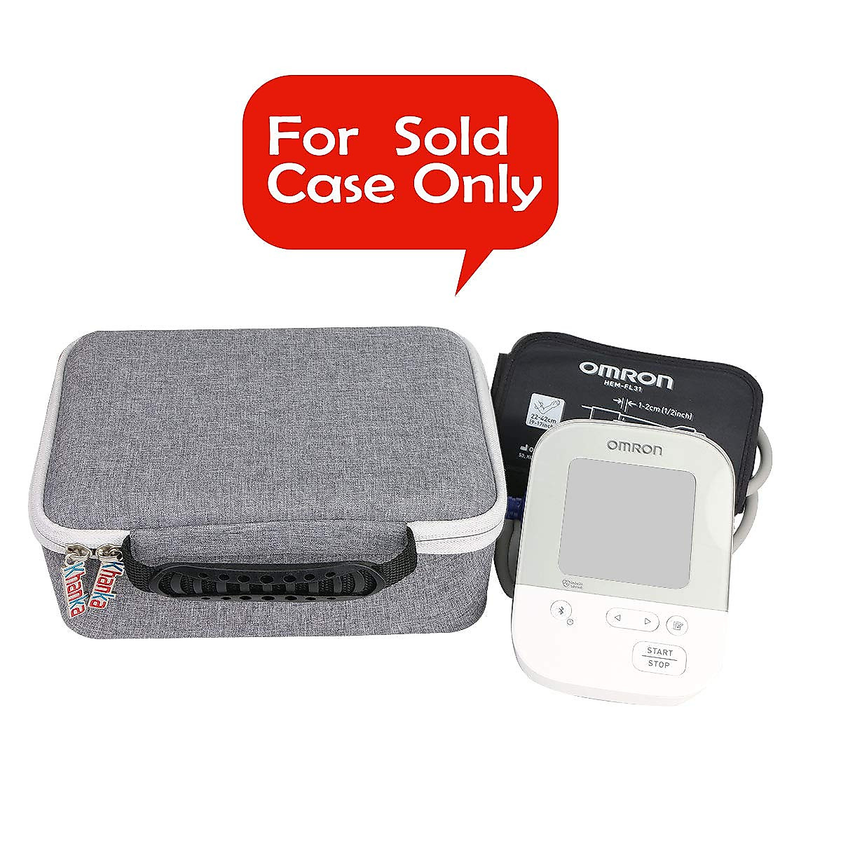 Khanka Hard Travel Case Replacement for OMRON Silver Blood Pressure Monitor Blood Pressure Machine BP5250, Case Only