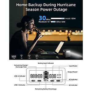 Portable Power Satation, imuto 138.3Wh Mini Solar Battery Generator with 110V AC Outlet (Sold Separately) Emergency Laptop External Battery Backup Electric Solar Generator Camping TV Freezer Projector