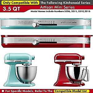 Spiral Dough Hook Replacement for KitchenAid 3.5 Qt. Tilt-Head Stand Mixers/Polished 18/8 Stainless Steel Accessories/No coating/Dishwasher Safe/Compatible for KSM3311/3316/ Artisan Mini Series