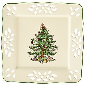 Spode Christmas Tree Pierced Square Tray