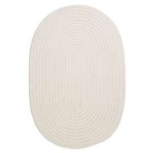 Boca Raton Polypropylene Braided Rug 4x6 White