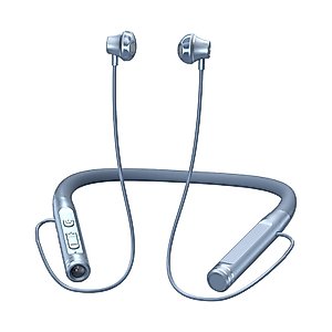 Xmenha Neckband Bluetooth Headphones Wireless Earbuds with Microphone Flashlight Around The Neck Waterproof Sport Headset Noise Cancelling Ear Buds 120H Playtime for Running Cycling