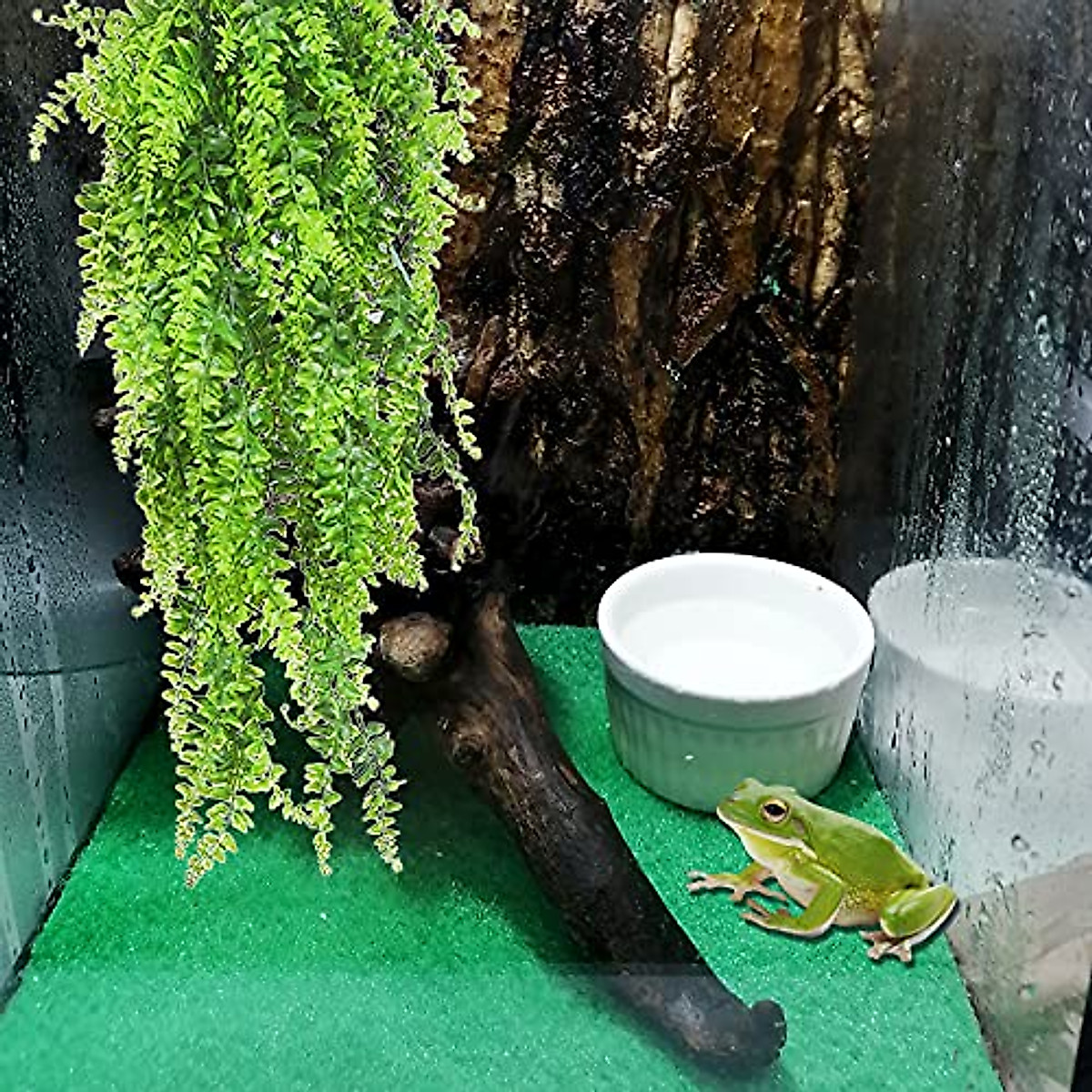 Hamiledyi Extra Large Reptile Mat 70.86 x 23.62 in Bearded Dragon Carpet Green Terrarium Liner Tank Supplies for Lizard Leopard Gecko Iguana Tortoise Snake Frog (2 Pack)