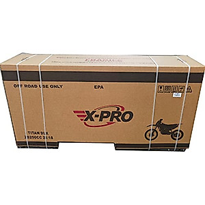 X-PRO Titan DLX 250cc Gas Dirt Bike Pit Bike Adult Bike,Big 21"/18" Wheels, Zongshen Engine! (Orange)